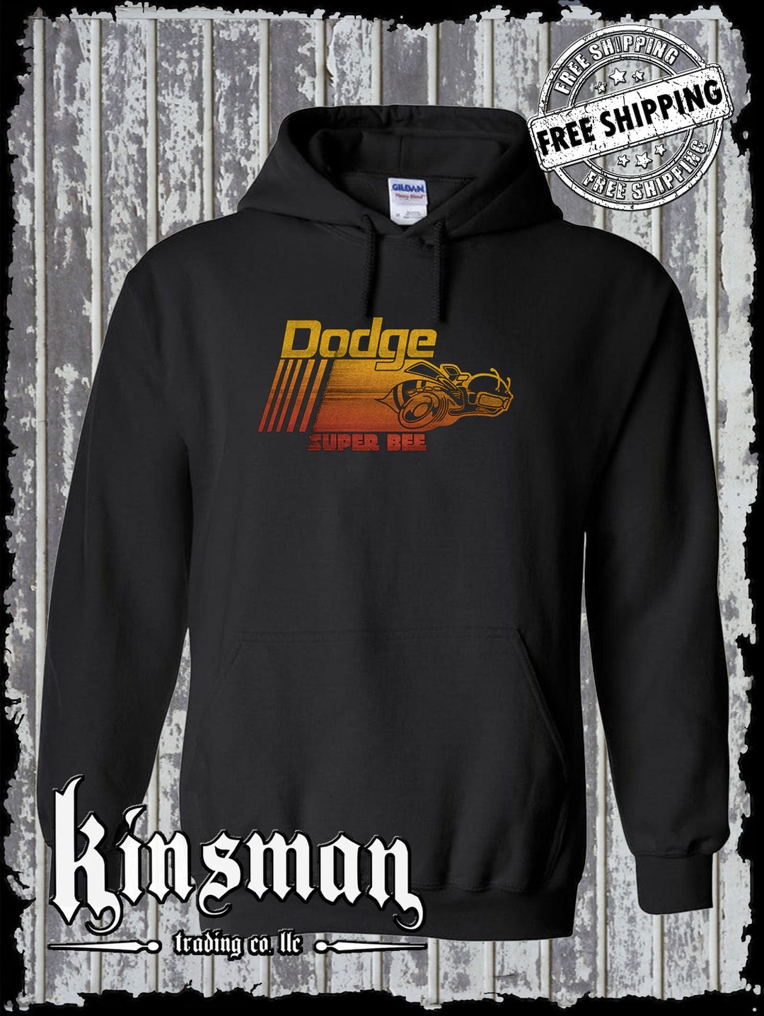 DODGE Super Bee Hoodie / Sweatshirt Retro Logo Official Licensed ...
