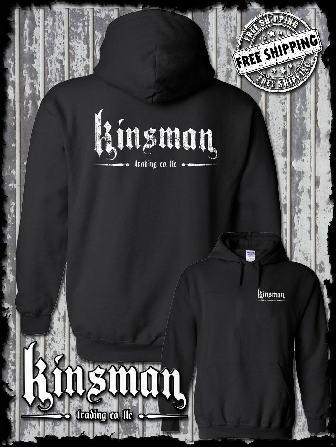 Kinsman Trading Co. LLC Logo 2-sided Hoodie / Sweatshirt - Saginaw ...