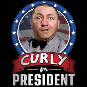 Three Stooges Curly for President 2-sided T-shirt - Etsy