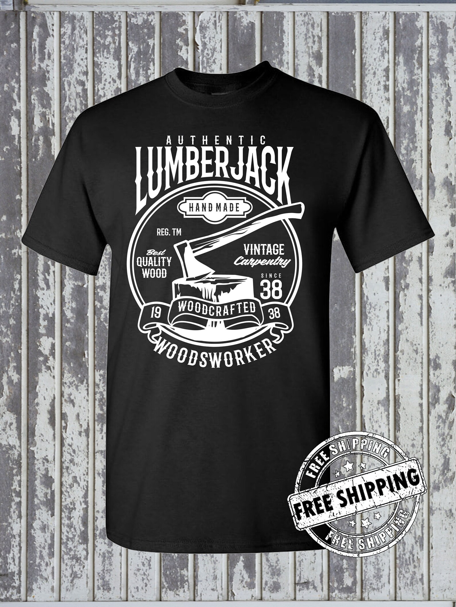 Authentic Lumberjack T-shirt / Vintage Carpentry Woodworking - Etsy