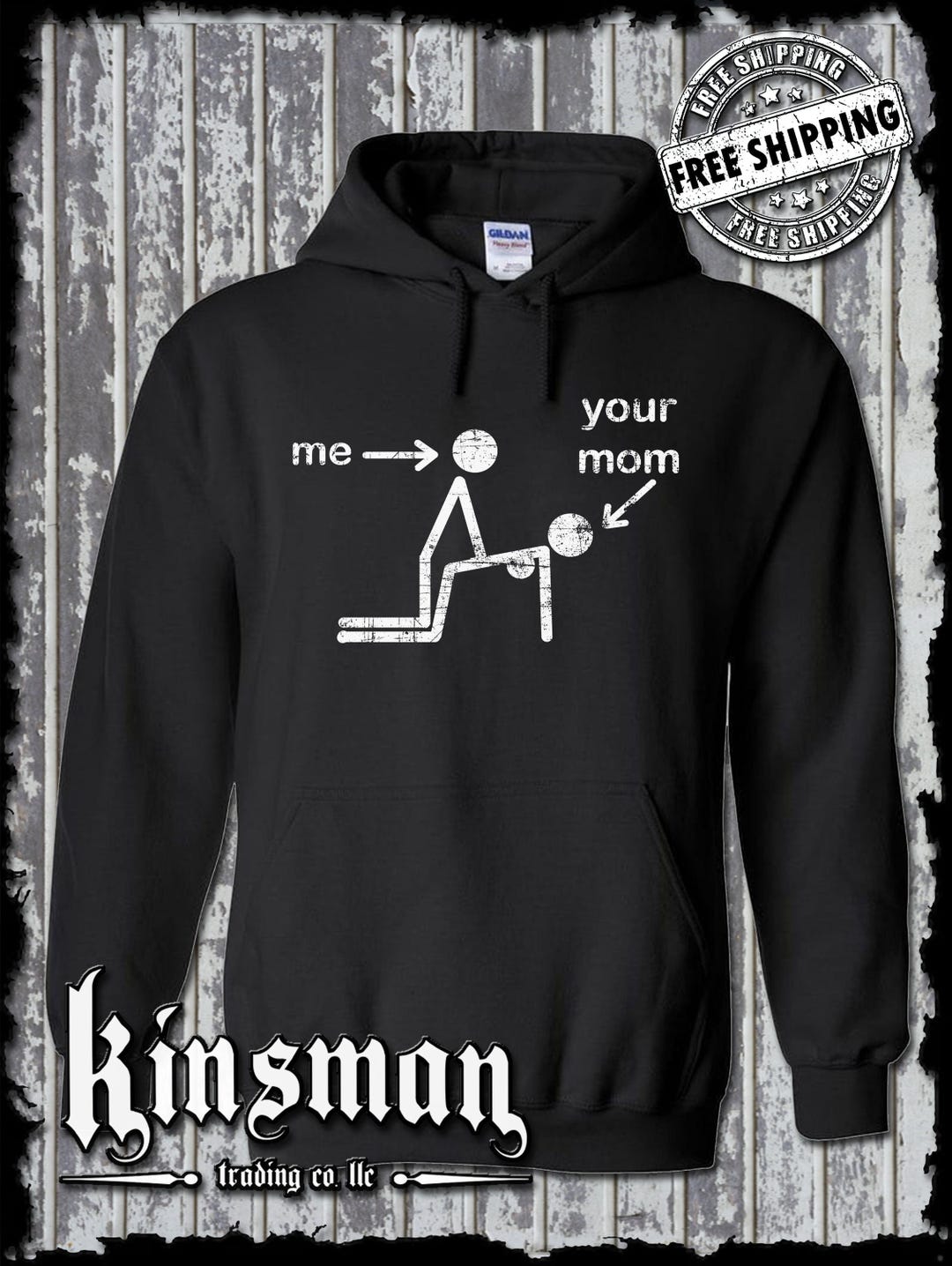 Funny Stick Figure Doggystyle Me & Your Mom Hoodie / Sweatshirt - Adult ...