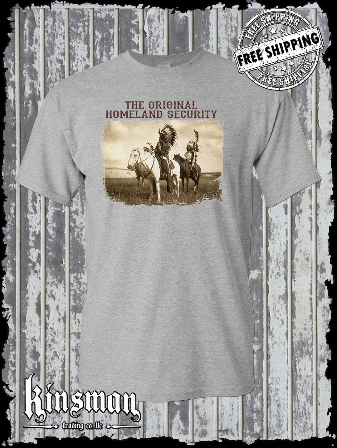 The Original Homeland Security Native American Indian T-shirt / War ...