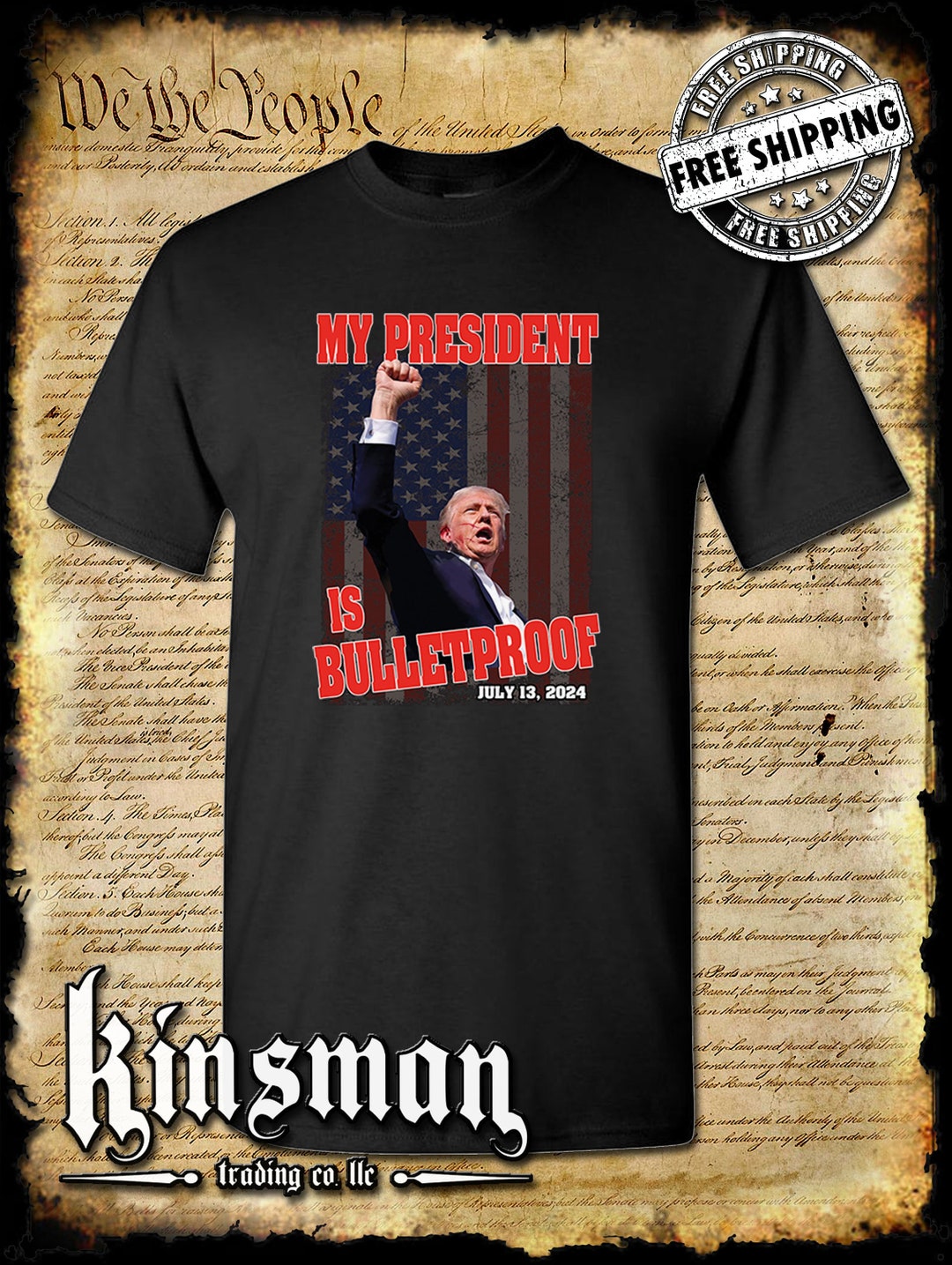 My President is Bulletproof T-shirt Trump 2024 MAGA USA - Etsy