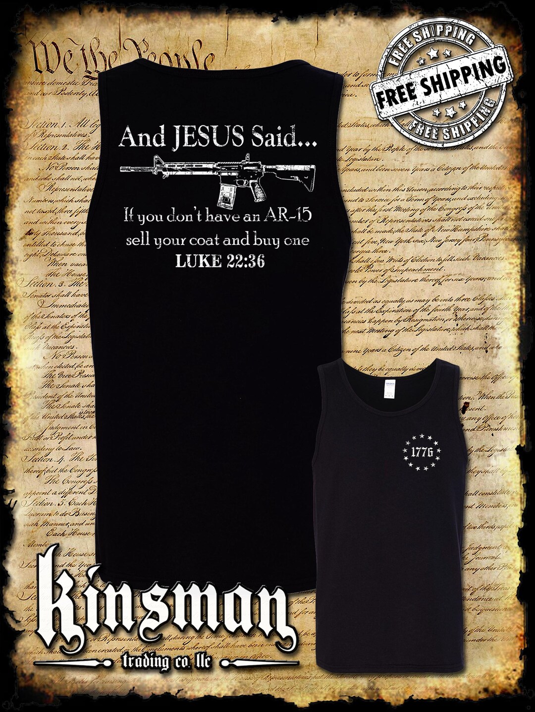 And JESUS Said AR-15 2-sided Tank Top T-shirt - Luke 22 36 - Etsy