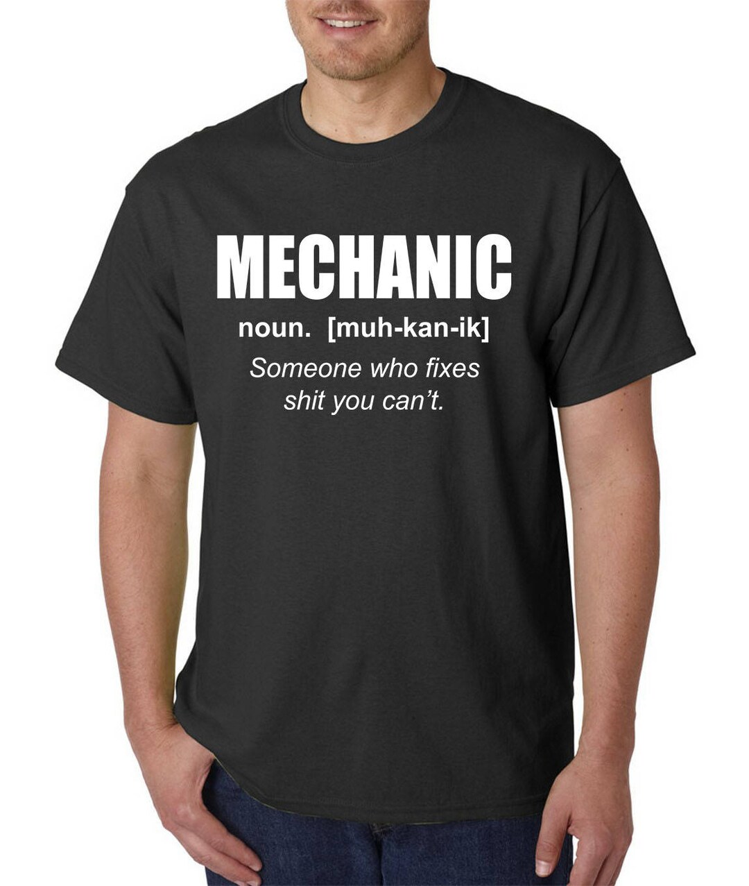 Mechanic Definition T-shirt -fathers Day Classic Car Truck Dad Garage ...