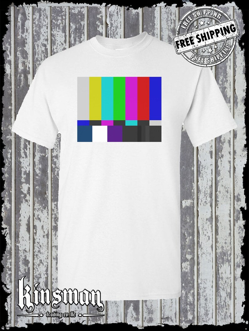 TV Color Test Pattern T-shirt / Television off the Air Nerd Geek Retro ...