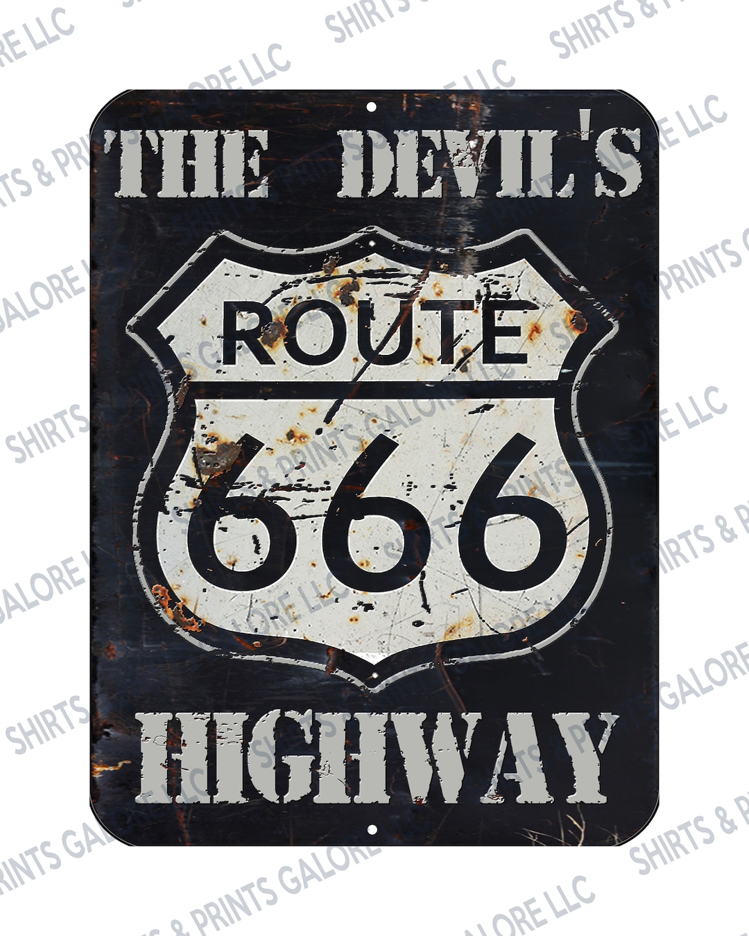 Route 666 the Devil's Highway Metal Sign 9x12 - Etsy