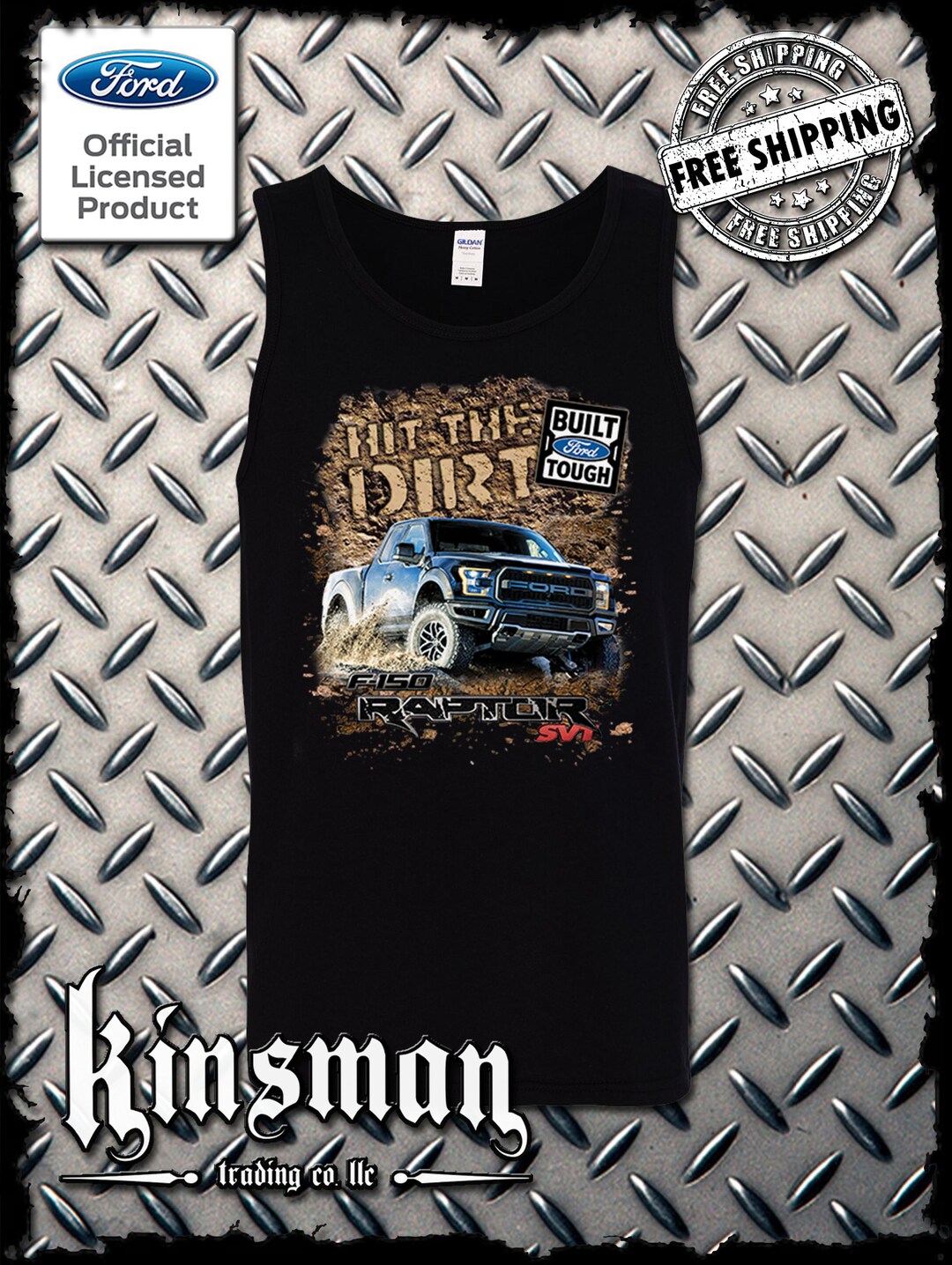Ford F-150 Raptor SVT Hit the Dirt Tank Top T-shirt - Official Licensed ...