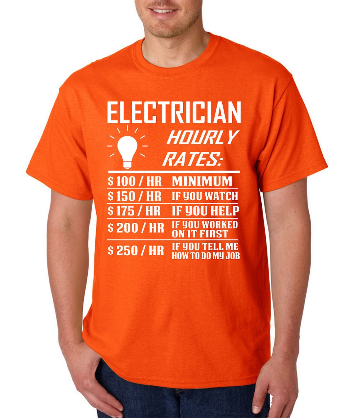 Electrician Hourly Rate T-shirt Funny electrical Engineer | Etsy