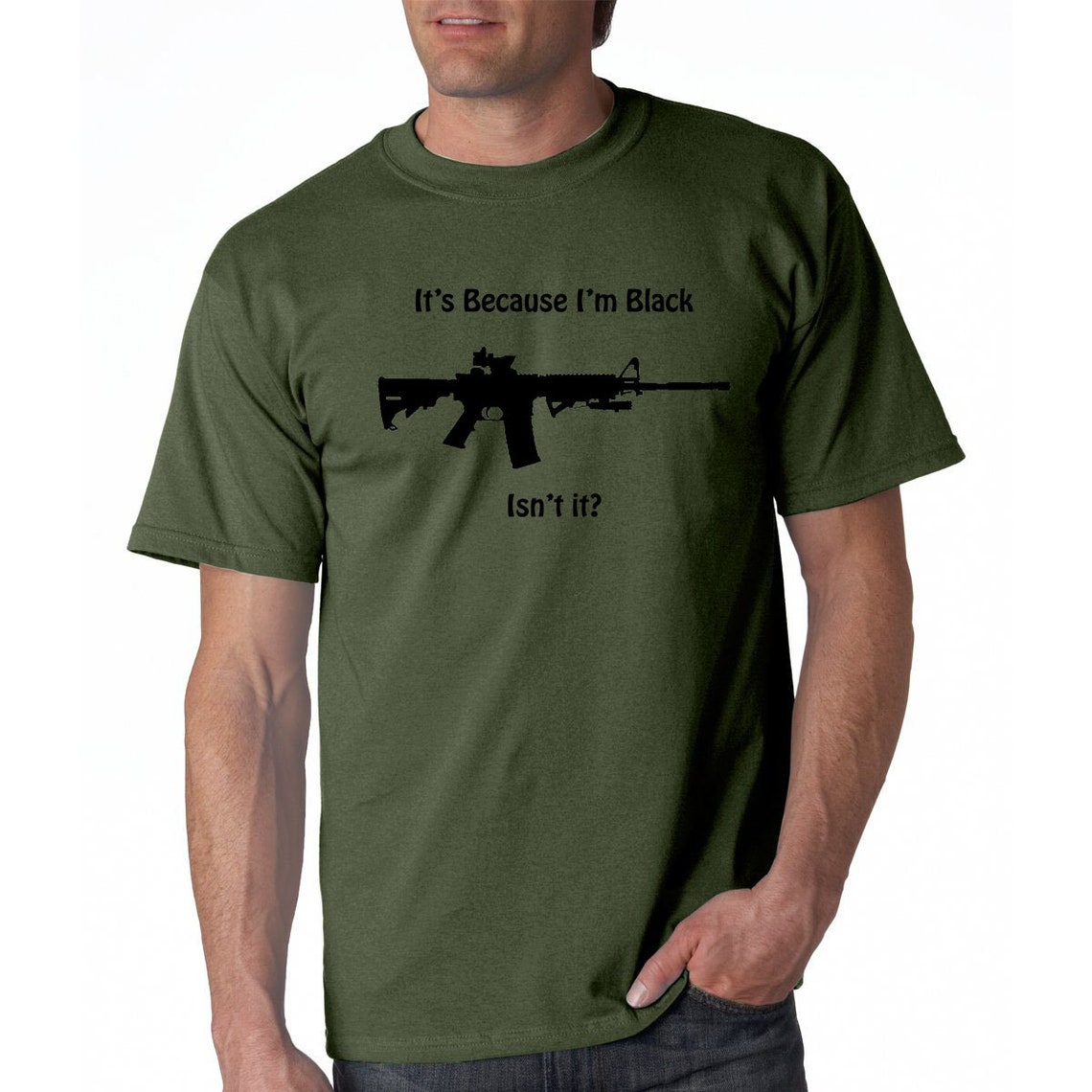 It's Because I'm Black Isn't It AR-15 T-shirt / - Etsy