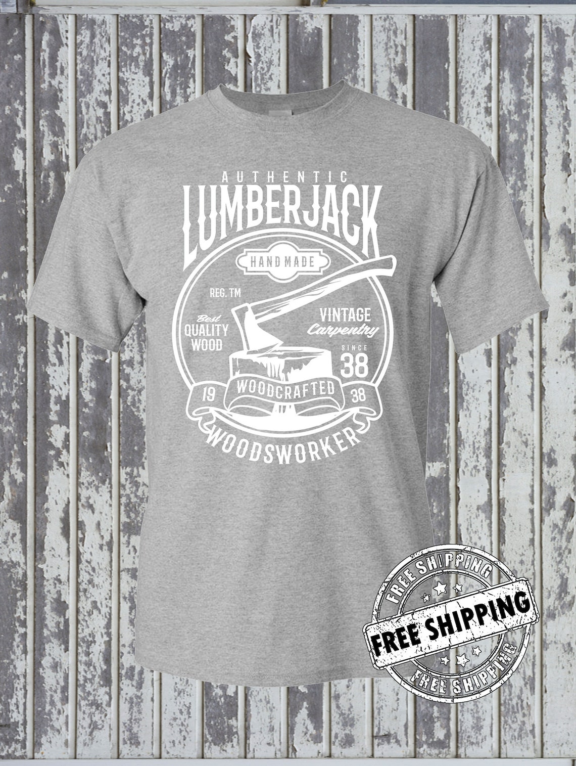 Authentic Lumberjack T-shirt / Vintage Carpentry Woodworking - Etsy
