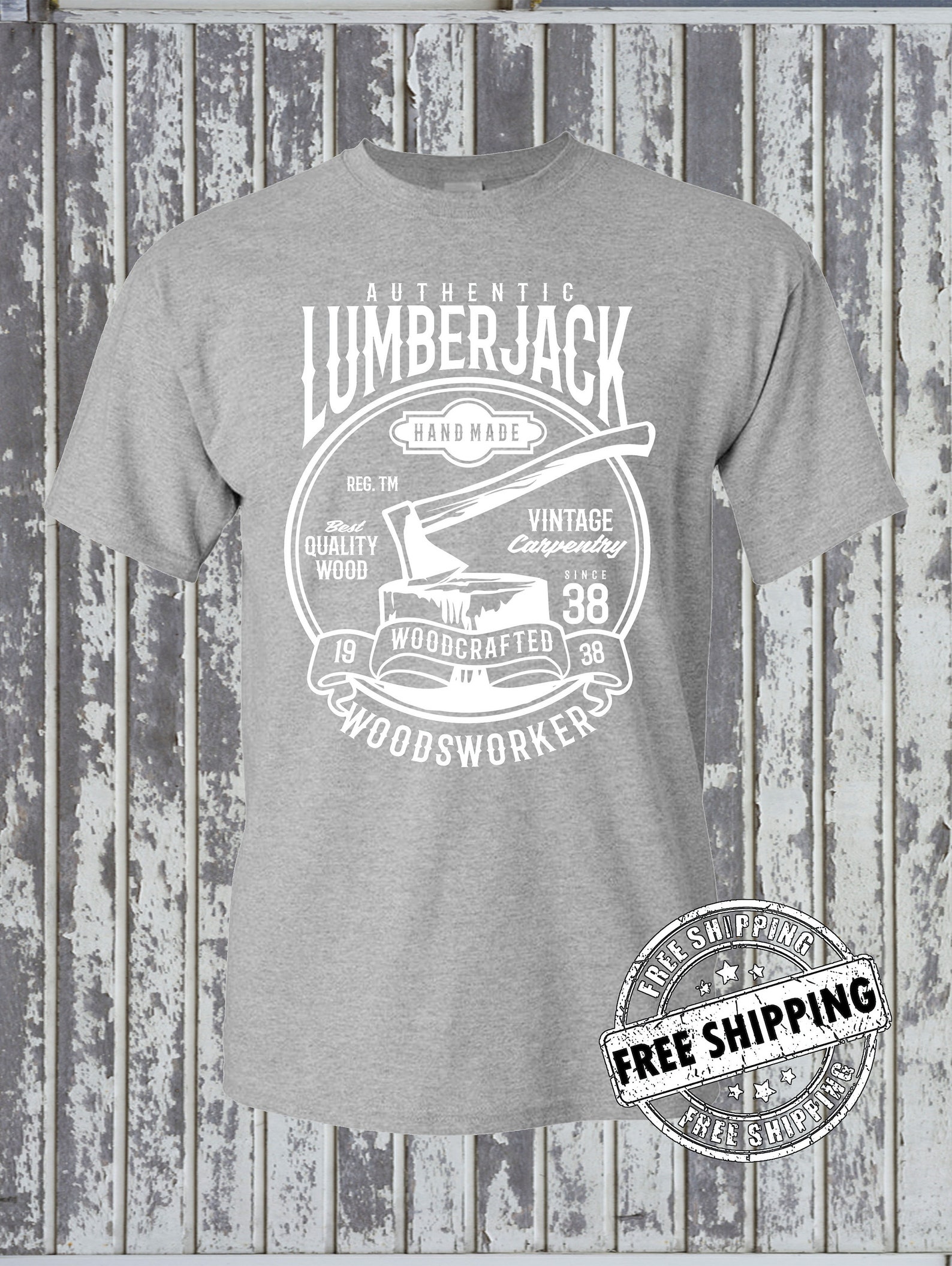 Authentic Lumberjack T-shirt / Vintage Carpentry Woodworking - Etsy