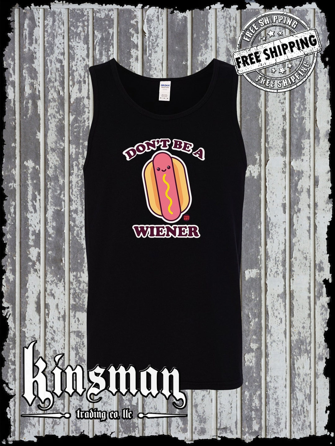 Don't Be A Wiener Hot Dog Tank Top T-shirt Todd Goldman Licensed - Etsy