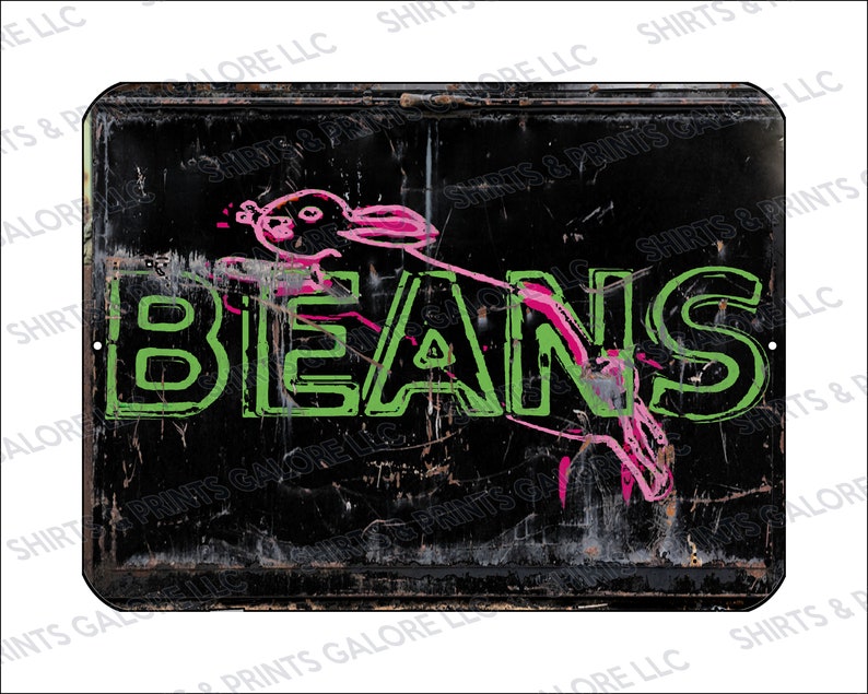 Saginaw BEANS Bunny Metal Sign 9x12 - Mid-michigan Landmark Souvenir ...