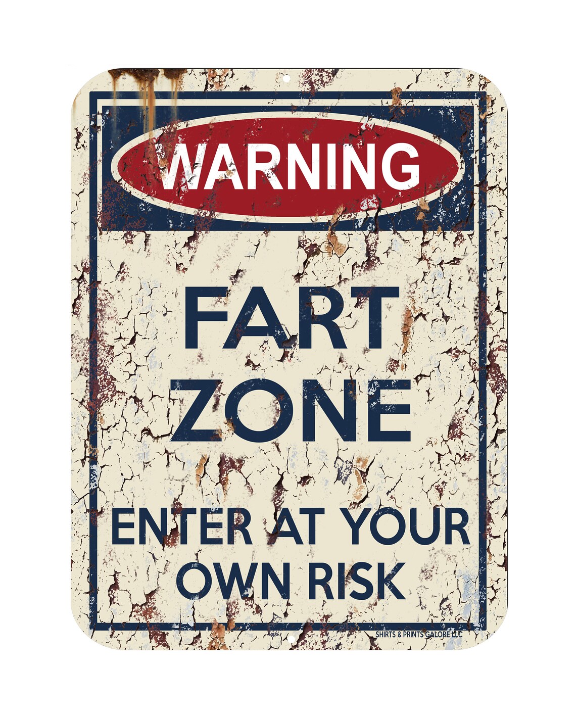 WARNING: Fart Zone - Enter at Your Own Risk - Aluminum Sign 9x12 FUNNY ...