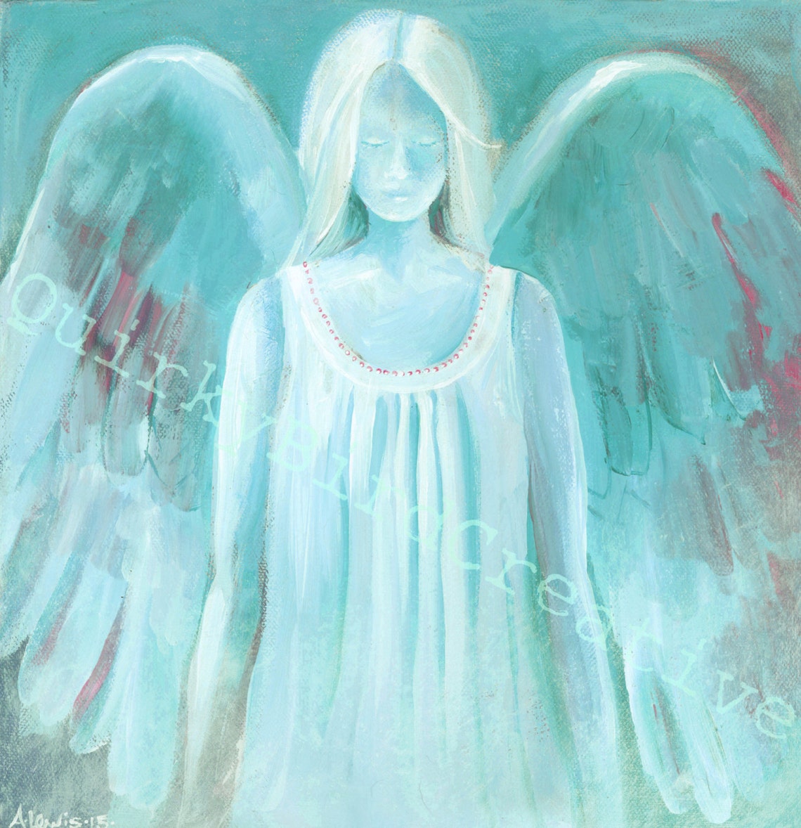 Angel of Peace Signed Print Artwork Painting Spiritual Gifts - Etsy