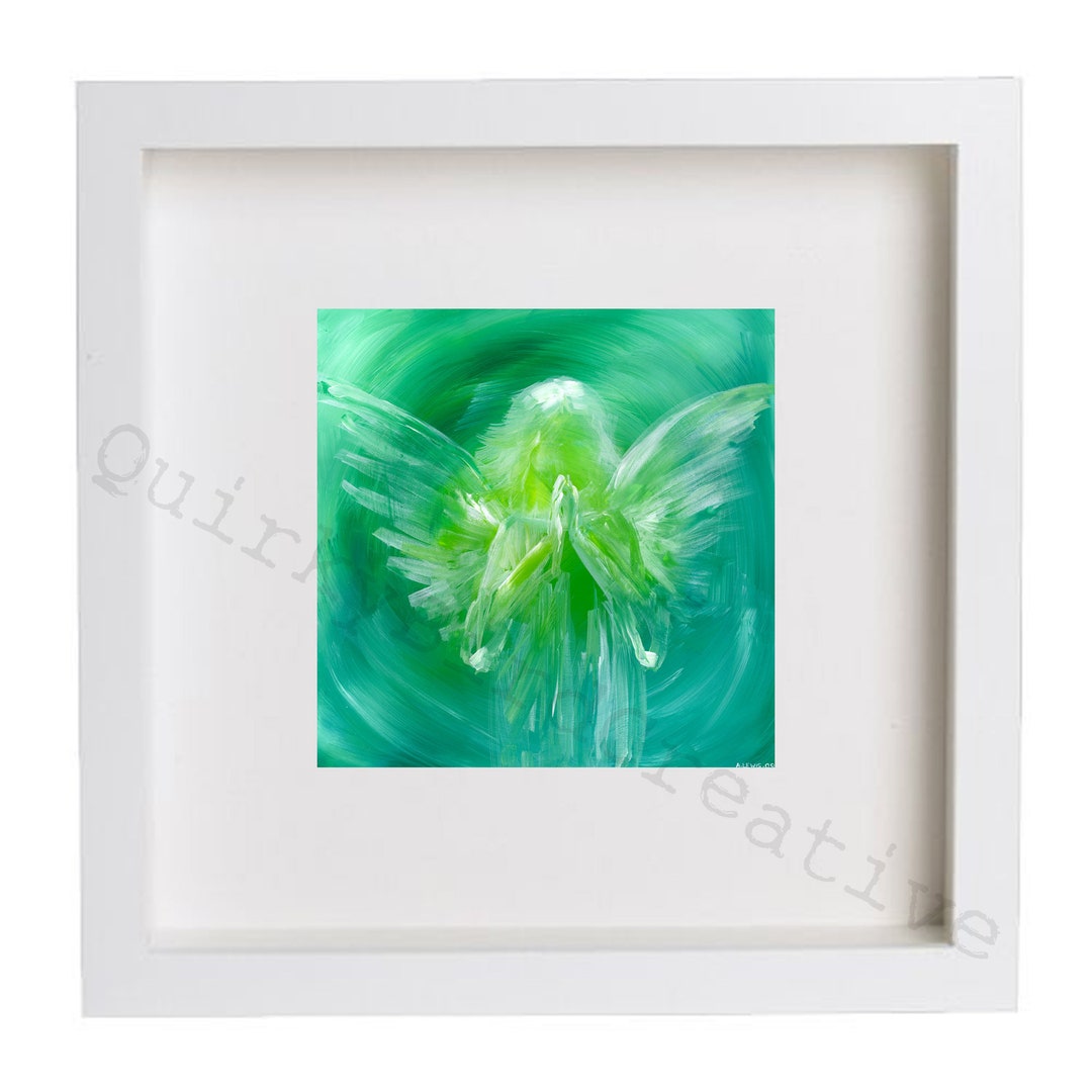 Praying Green Angel in the Light of Healing Hope Spiritual - Etsy