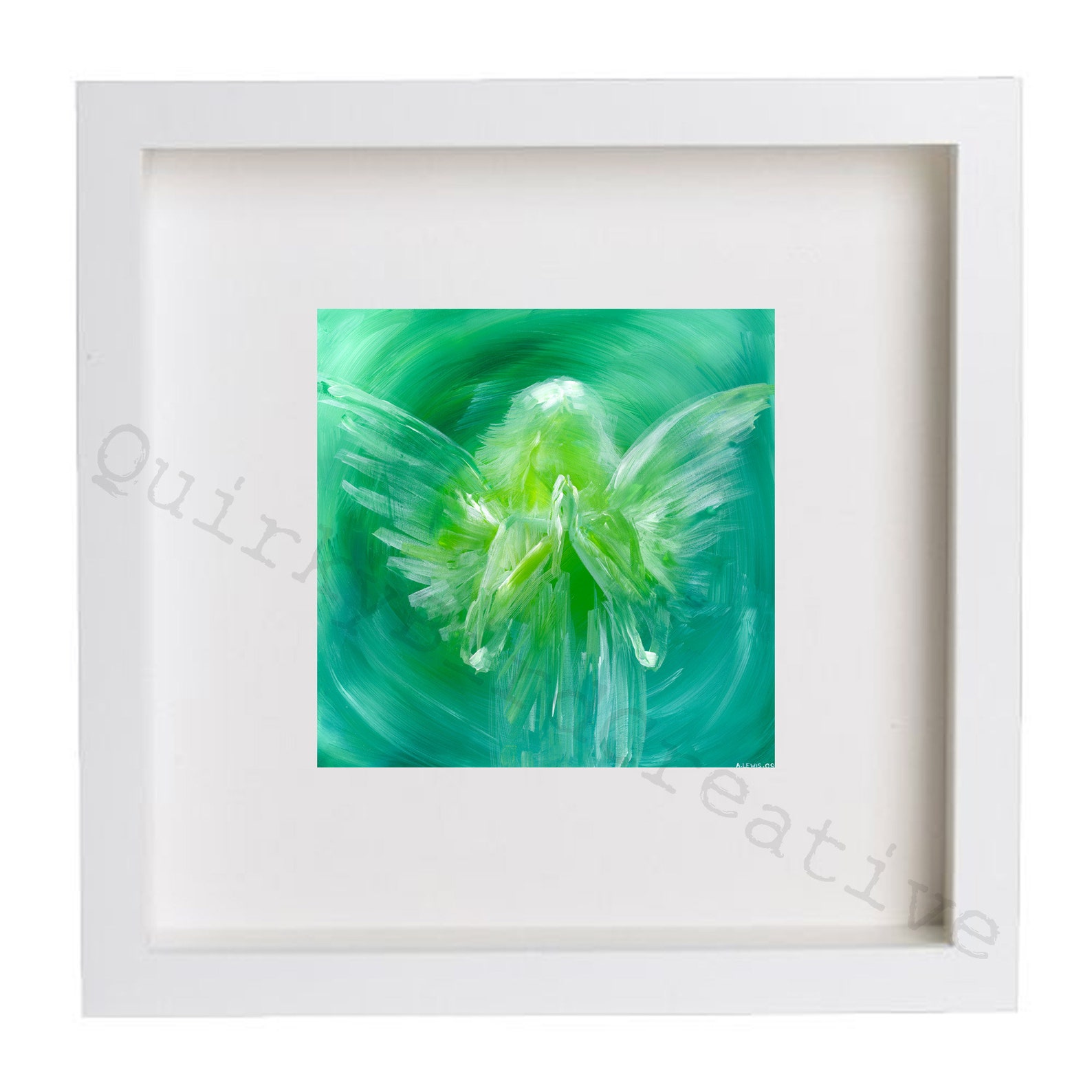 Praying Green Angel in the Light of Healing Hope Spiritual Angelic ...