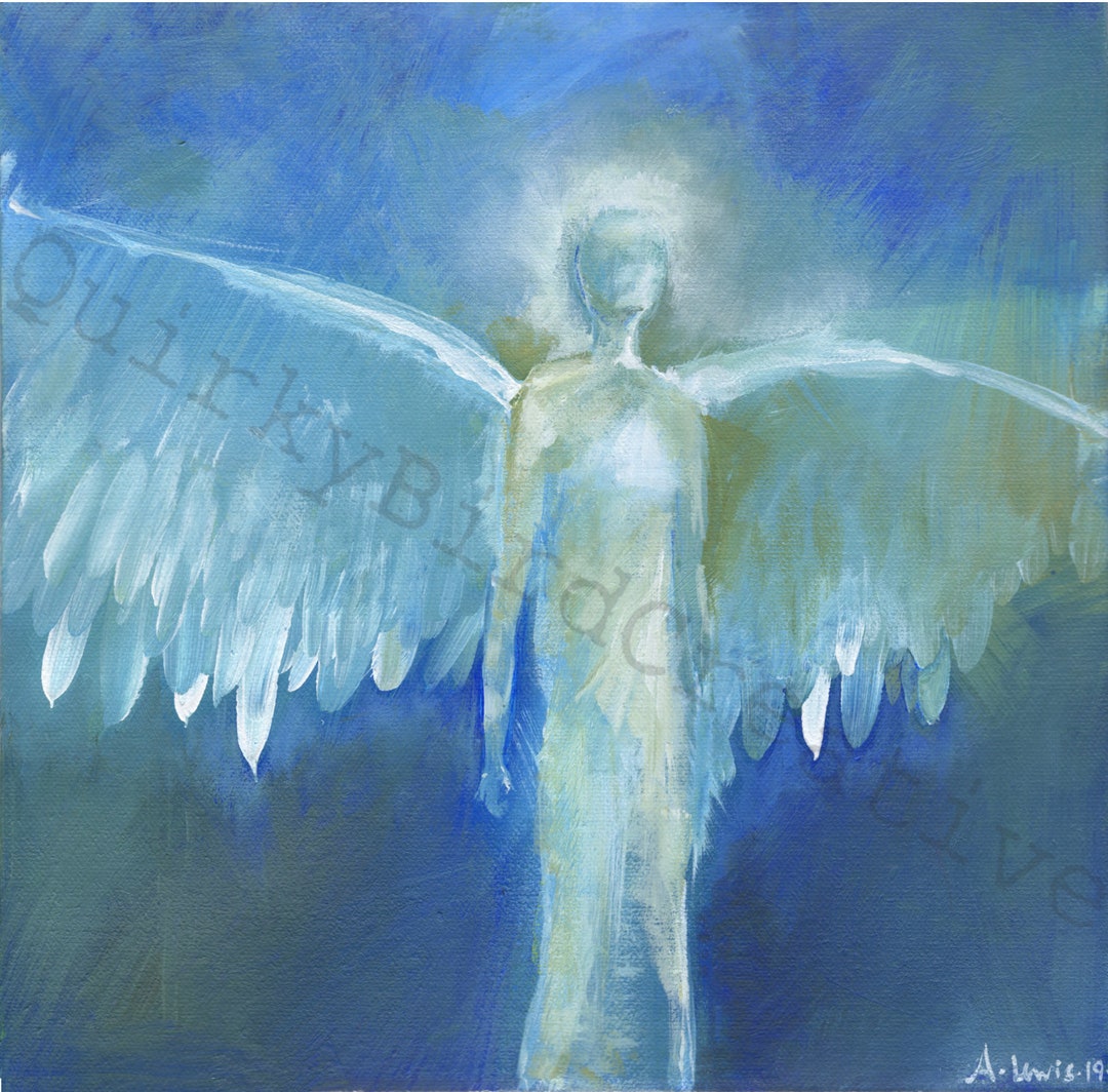 Blue Angel of Love and Light Healing Artwork and Spiritual Birthday ...