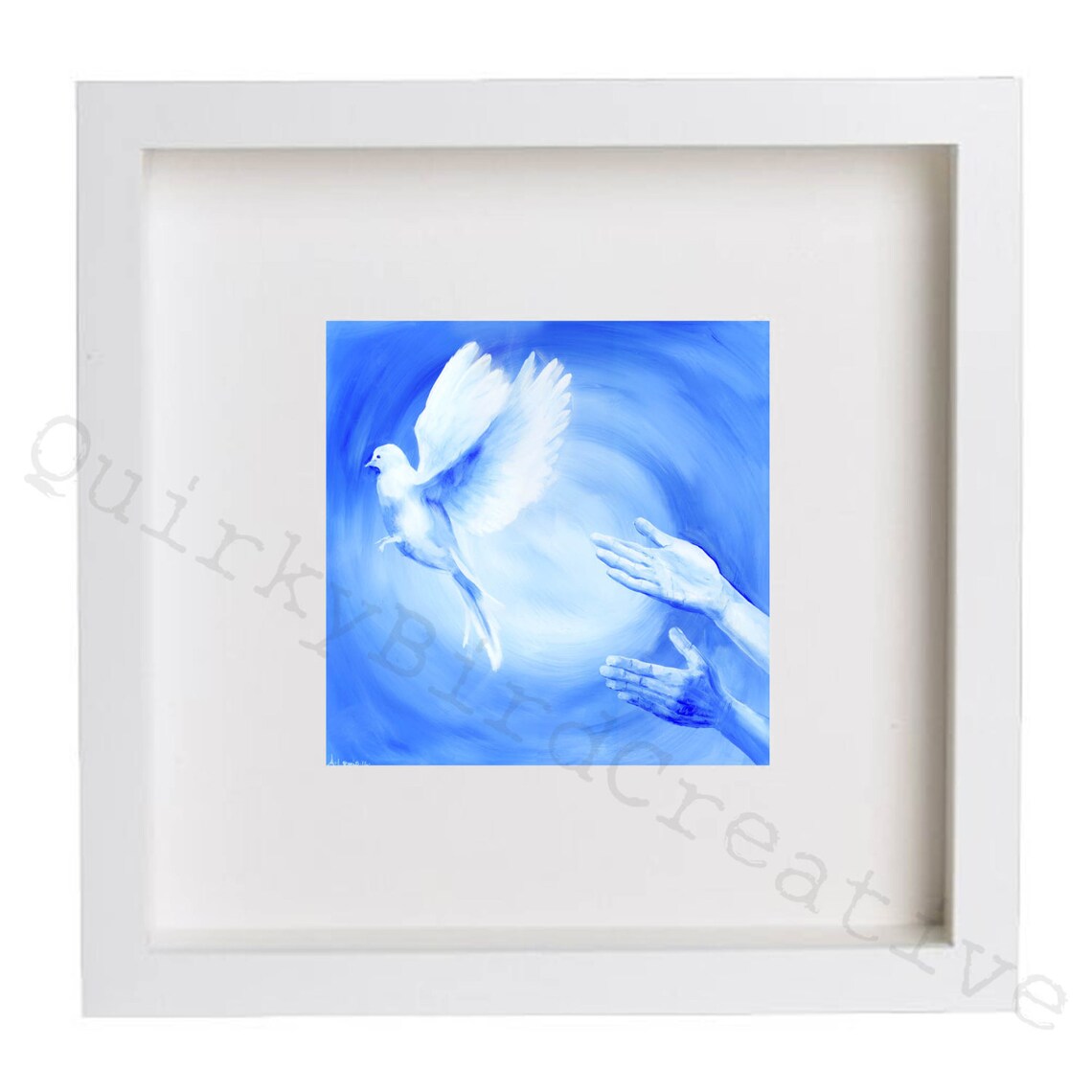 Dove of Peace Print Framed Artwork Painting Spiritual Healing - Etsy