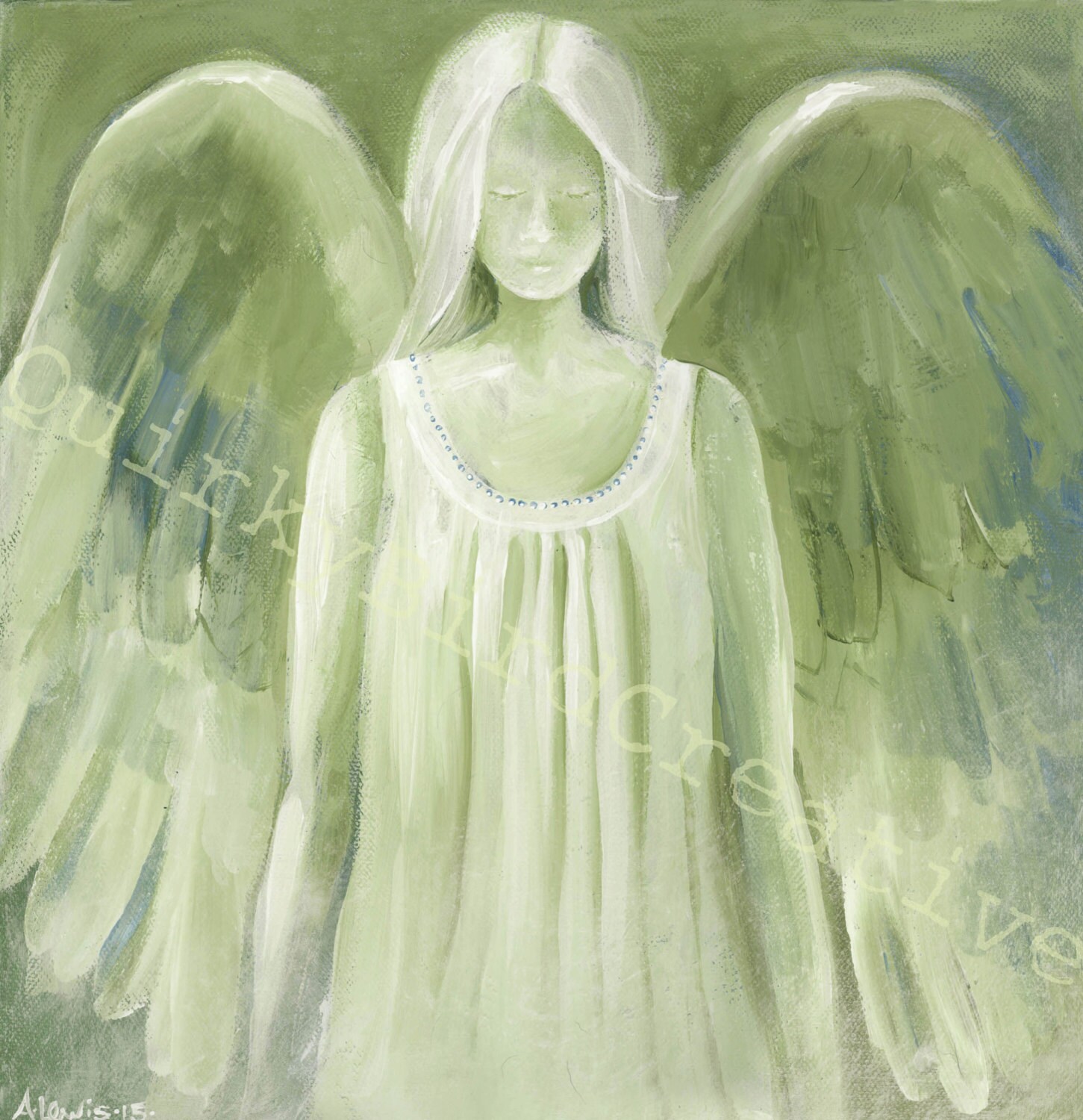 Healing Angel Print Framed Artwork Spiritual Gifts Paintings Angelic ...