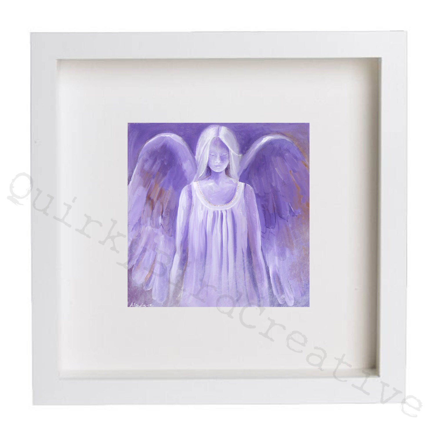 Healing Angel Print Framed Artwork Spiritual Gifts Paintings Angelic ...