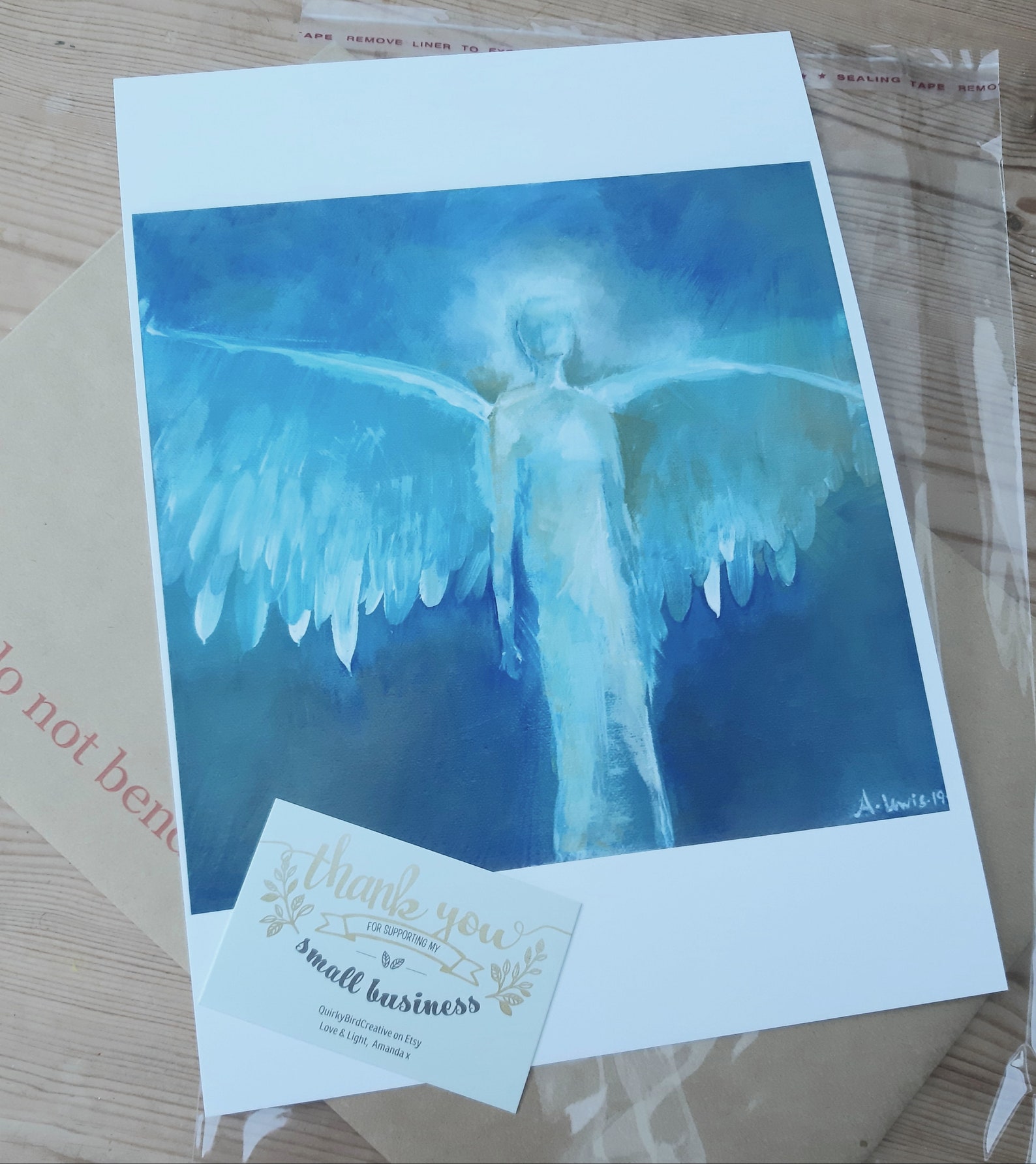 Blue Angel of Love and Light Healing Artwork and Spiritual - Etsy