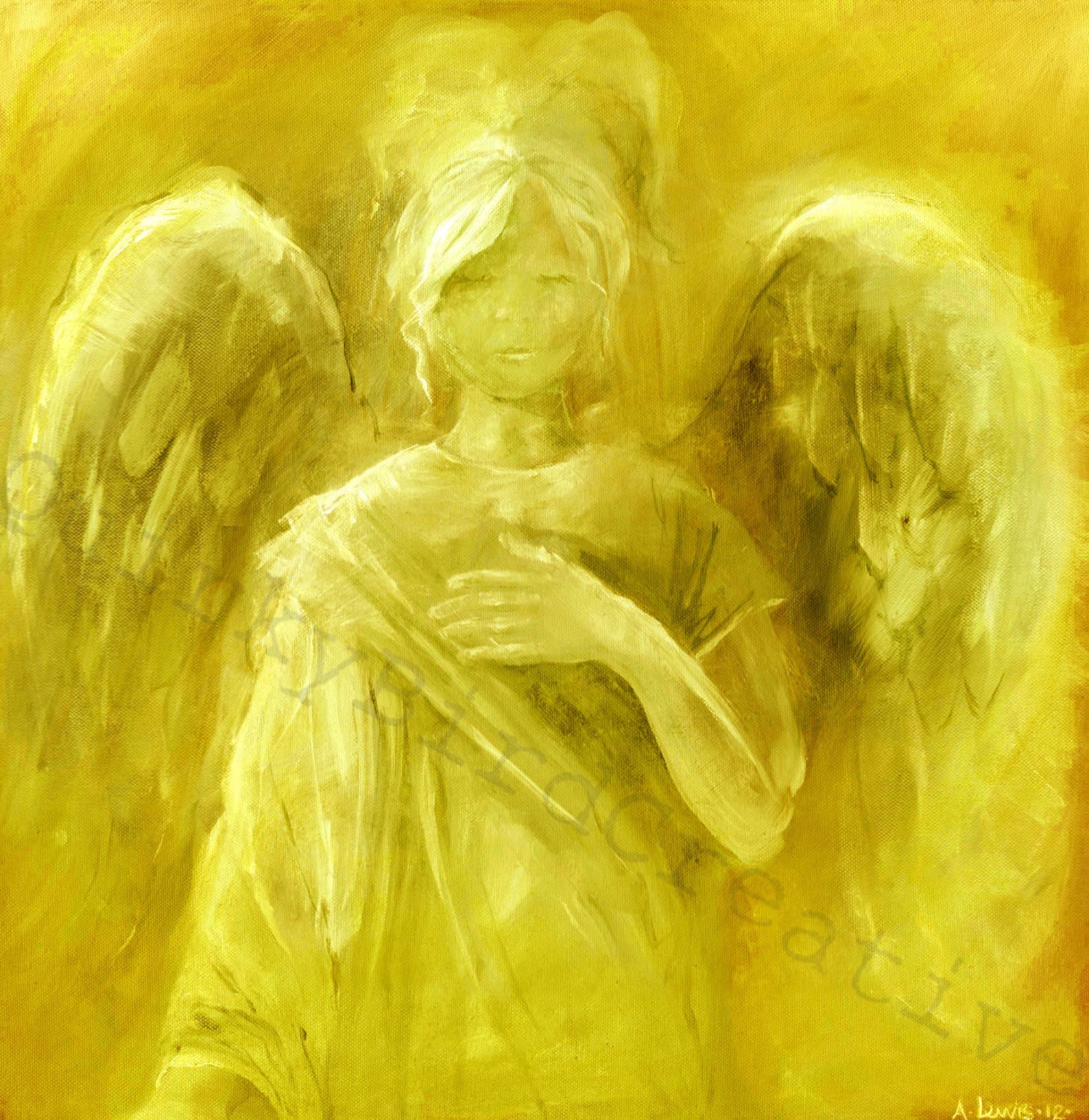 Healing Angel Wings Print Artwork Spiritual Framed Gifts Heavenly ...