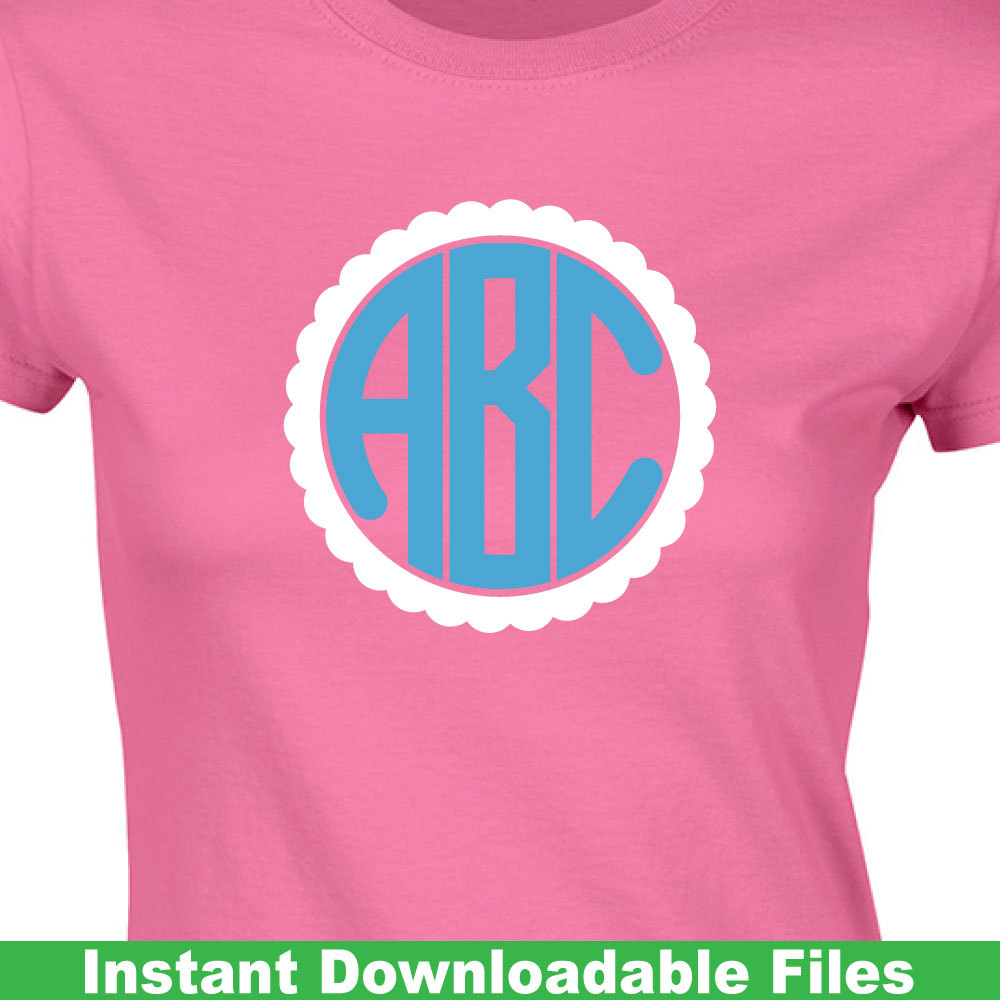 Circle Monogram Frames Set 2, Svg Cutting File, Svg, Dfx, Eps, Png, Pdf ...