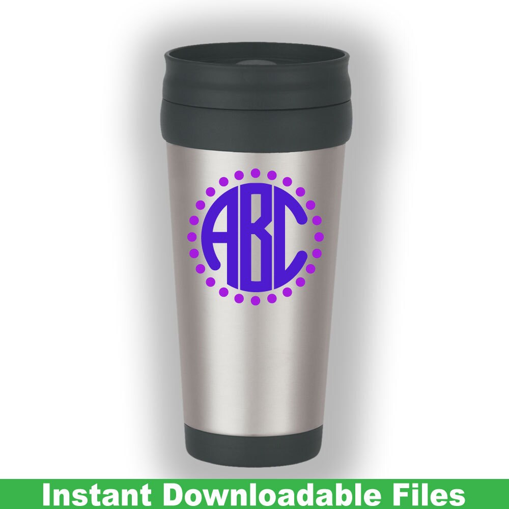 Circle Monogram Frames Set 2, Svg Cutting File, Svg, Dfx, Eps, Png, Pdf ...