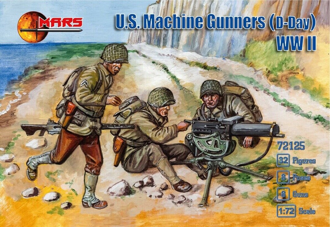 Mars Figuren 72125 1:72 U.S. Machine Gunners D-Day WWII - Etsy.de