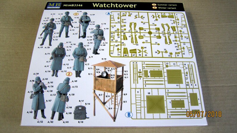 Modelo de plástico Escala de figuras de construcción 1/35 Watchtower ...