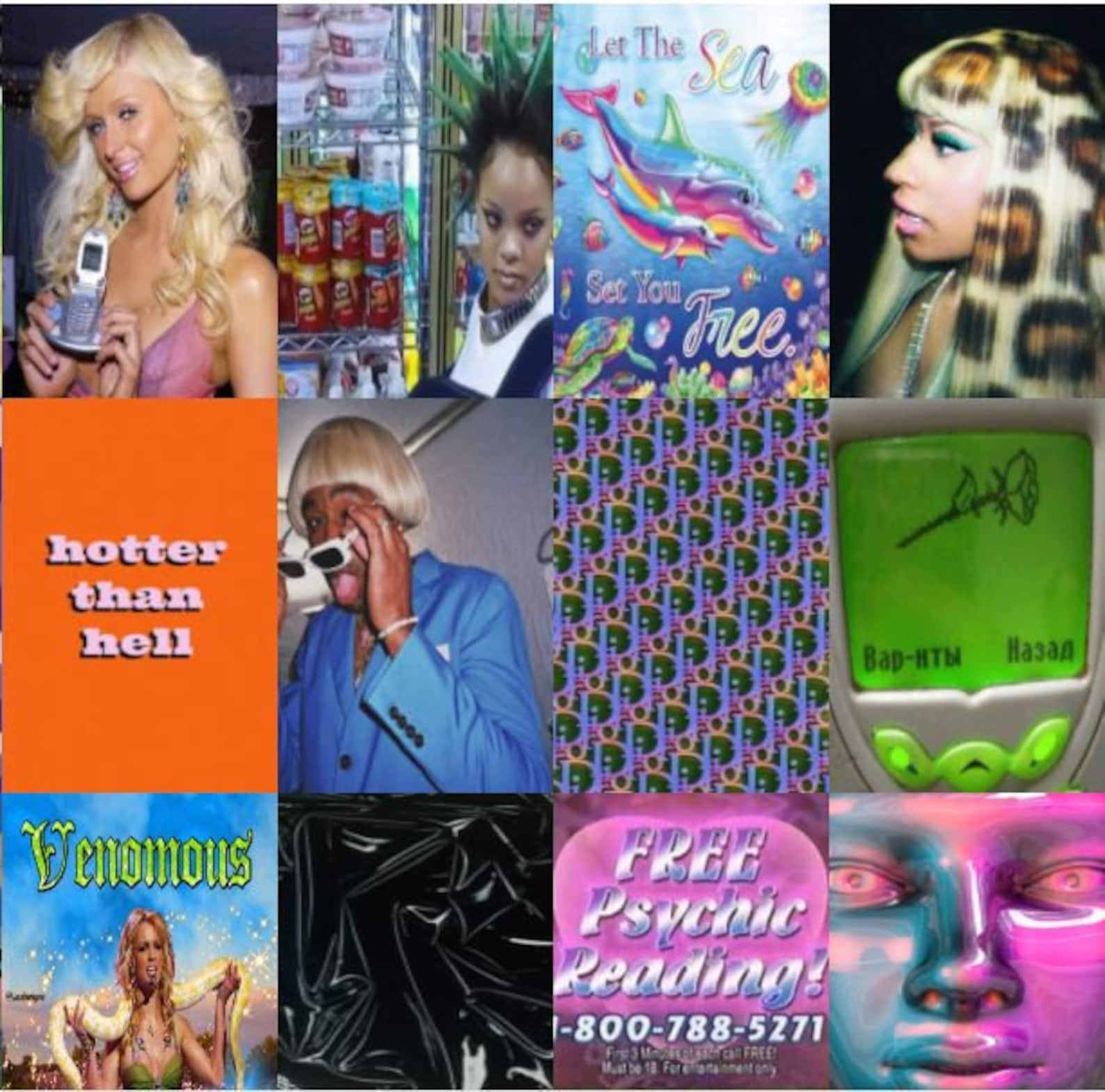 Y2K Aesthetic Digital Collage Set of 100 | Etsy