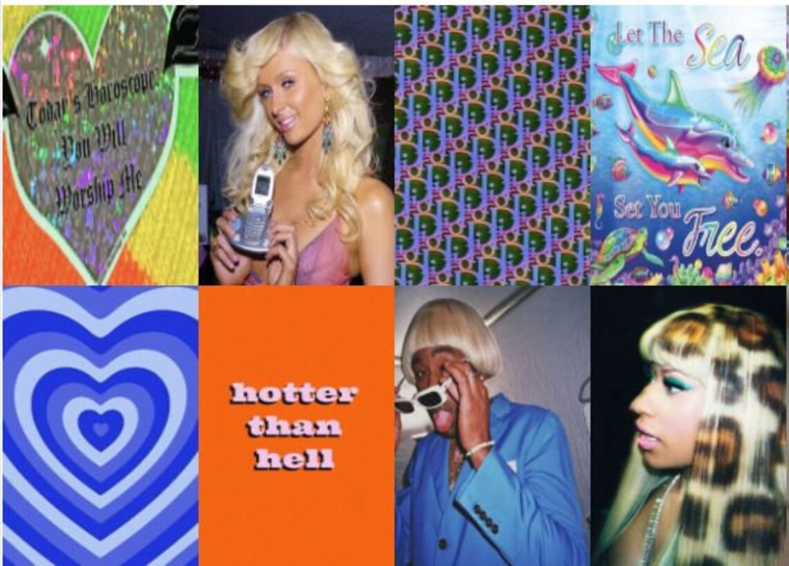 Y2K Aesthetic Digital Collage Set of 100 | Etsy