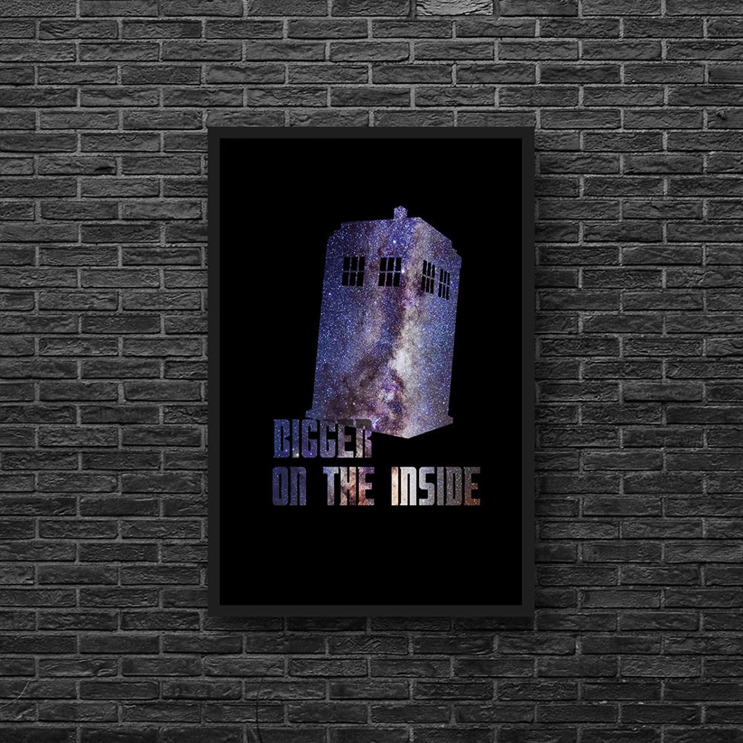 Doctor Who Inspired Tardis Digital Art Print 11x17 "bigger on the ...