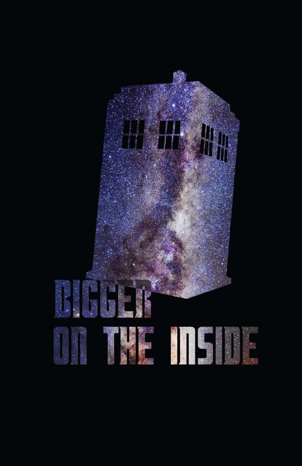 Doctor Who Inspired Tardis Digital Art Print 11x17 "bigger on the ...