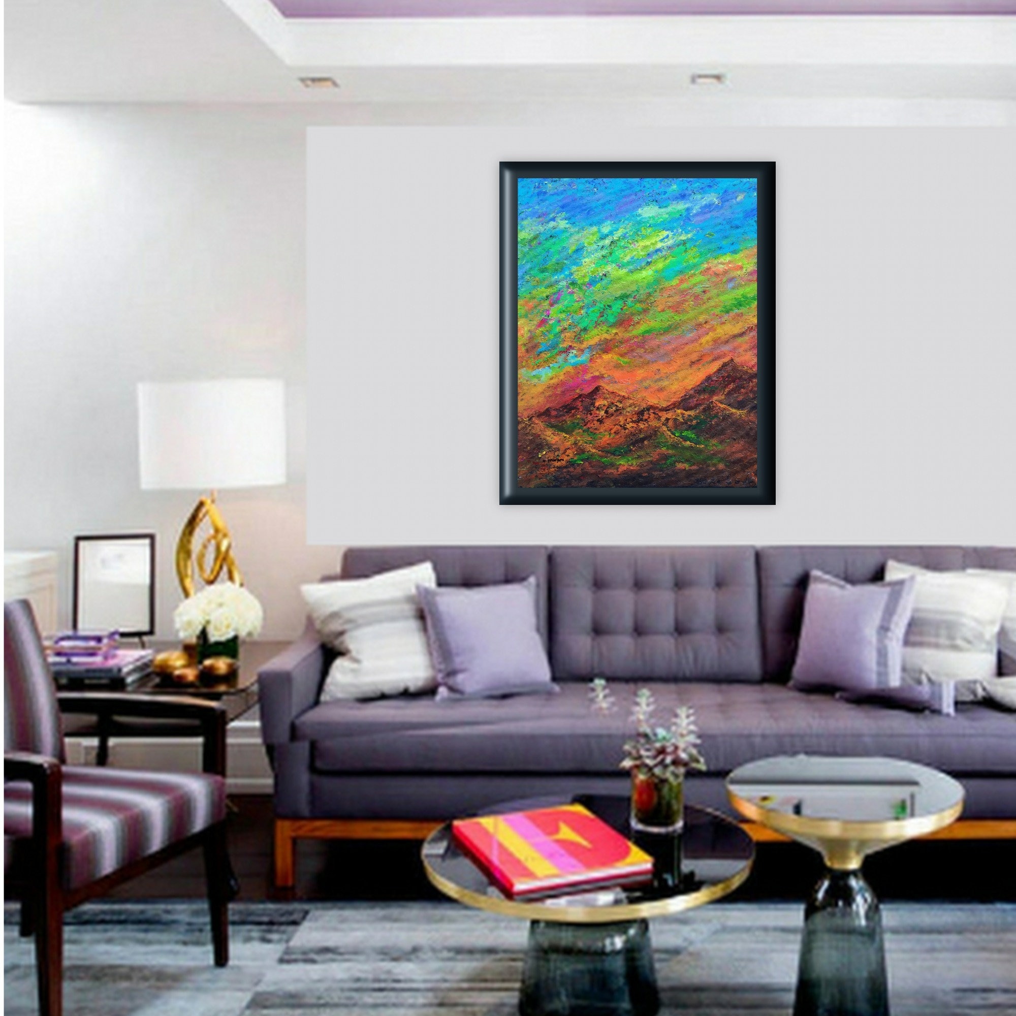 Abstract Landscape, Abstract Multi Color, Abstract Wall Art - Etsy
