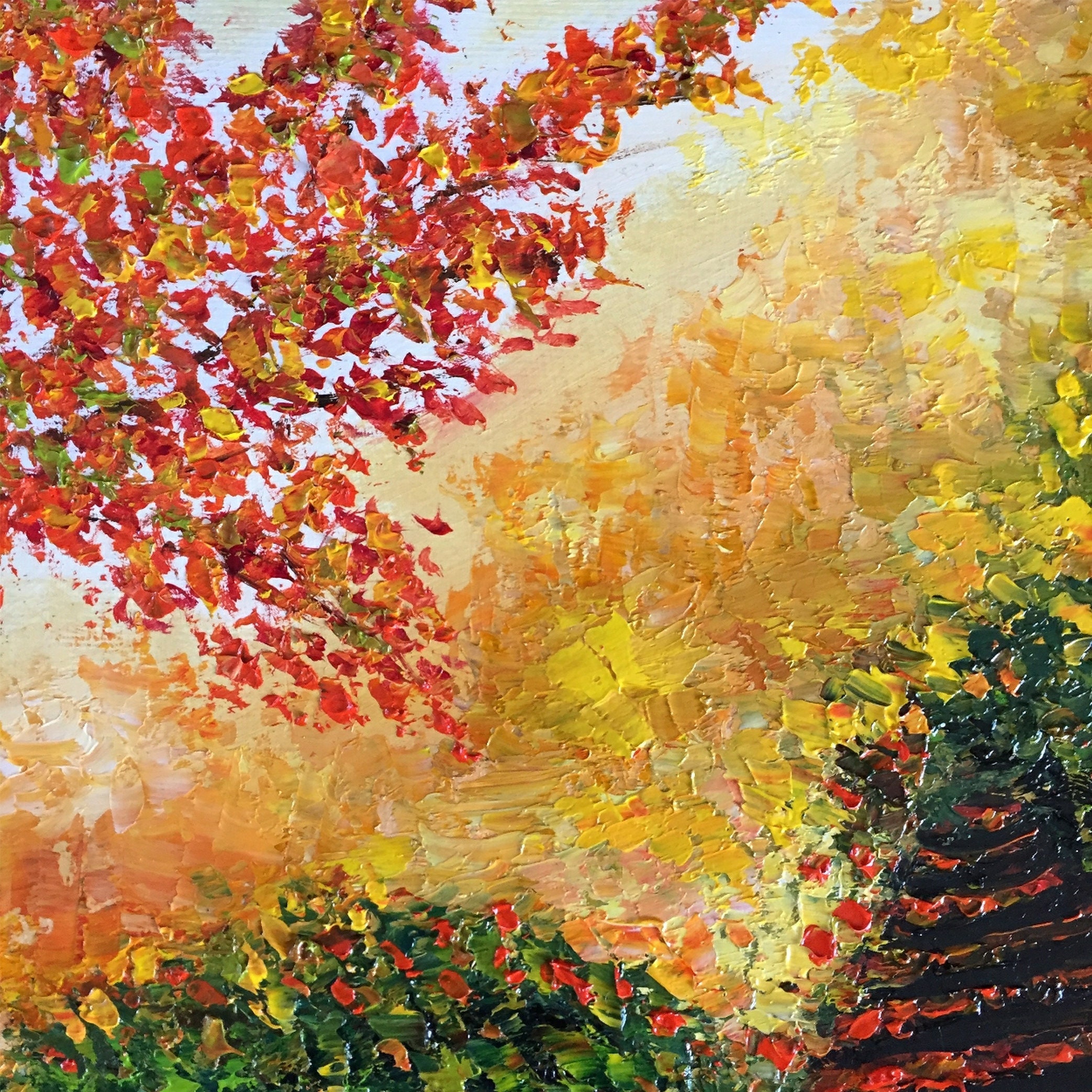Autumn Modern Art, Autumn Artwork, Autumn Landscape. - Etsy