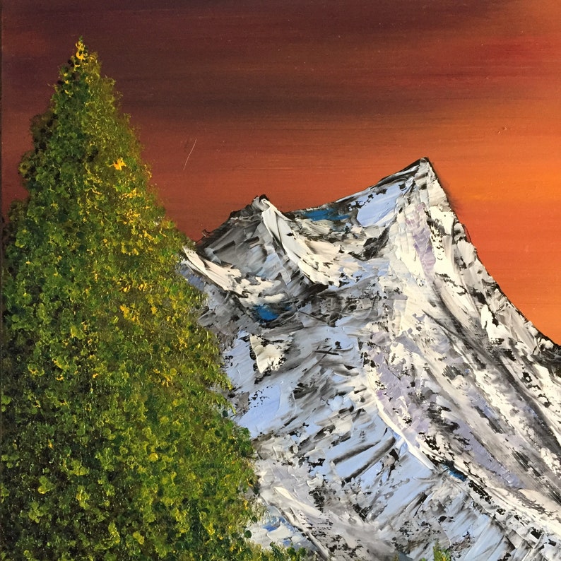 Mountain landscape art Calgary landscape. | Etsy