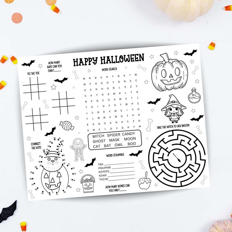 Halloween Placemat - Etsy