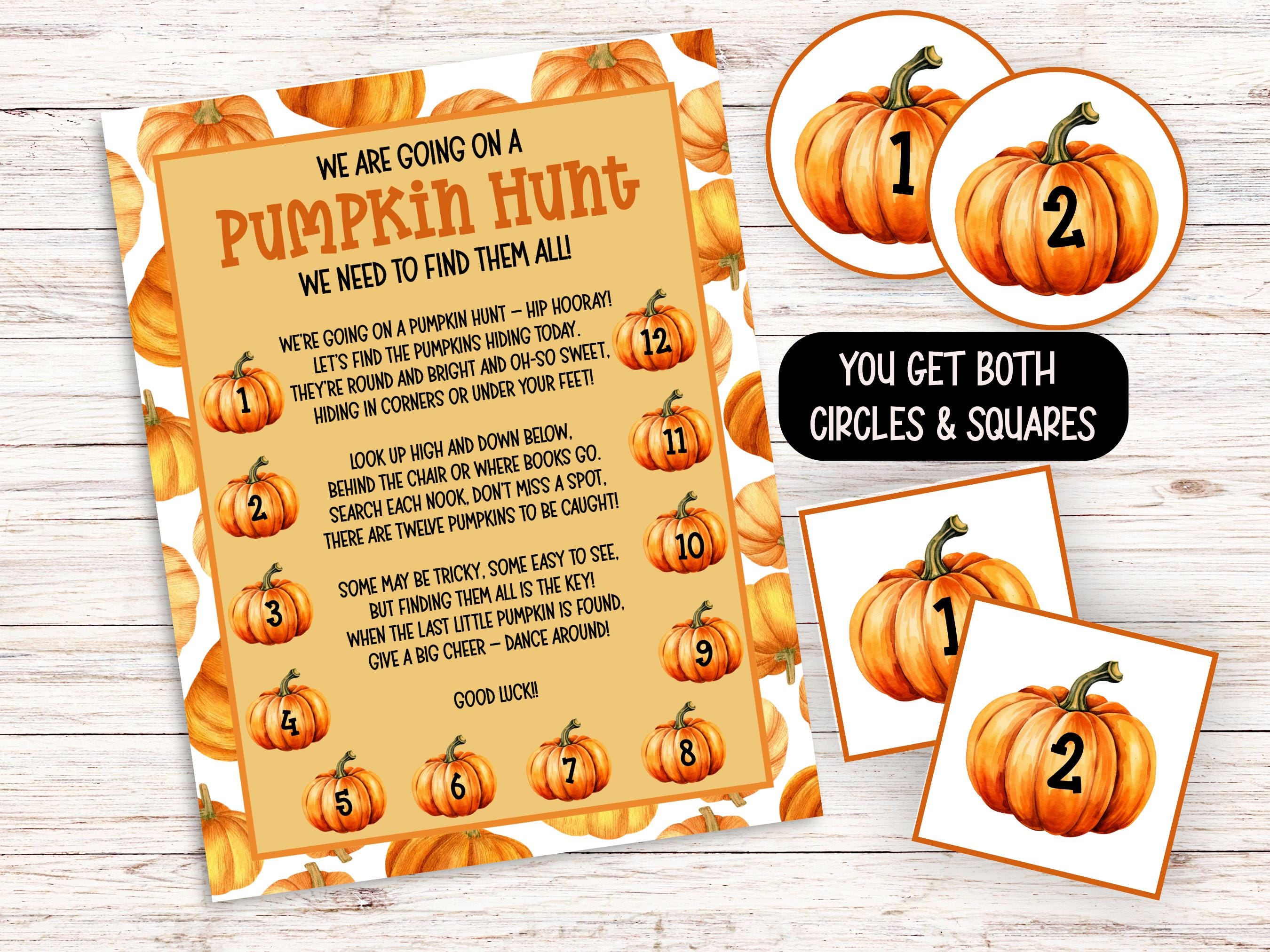 Fall Pumpkin Scavenger Hunt Game, Printable Autumn Game, Kids Games ...