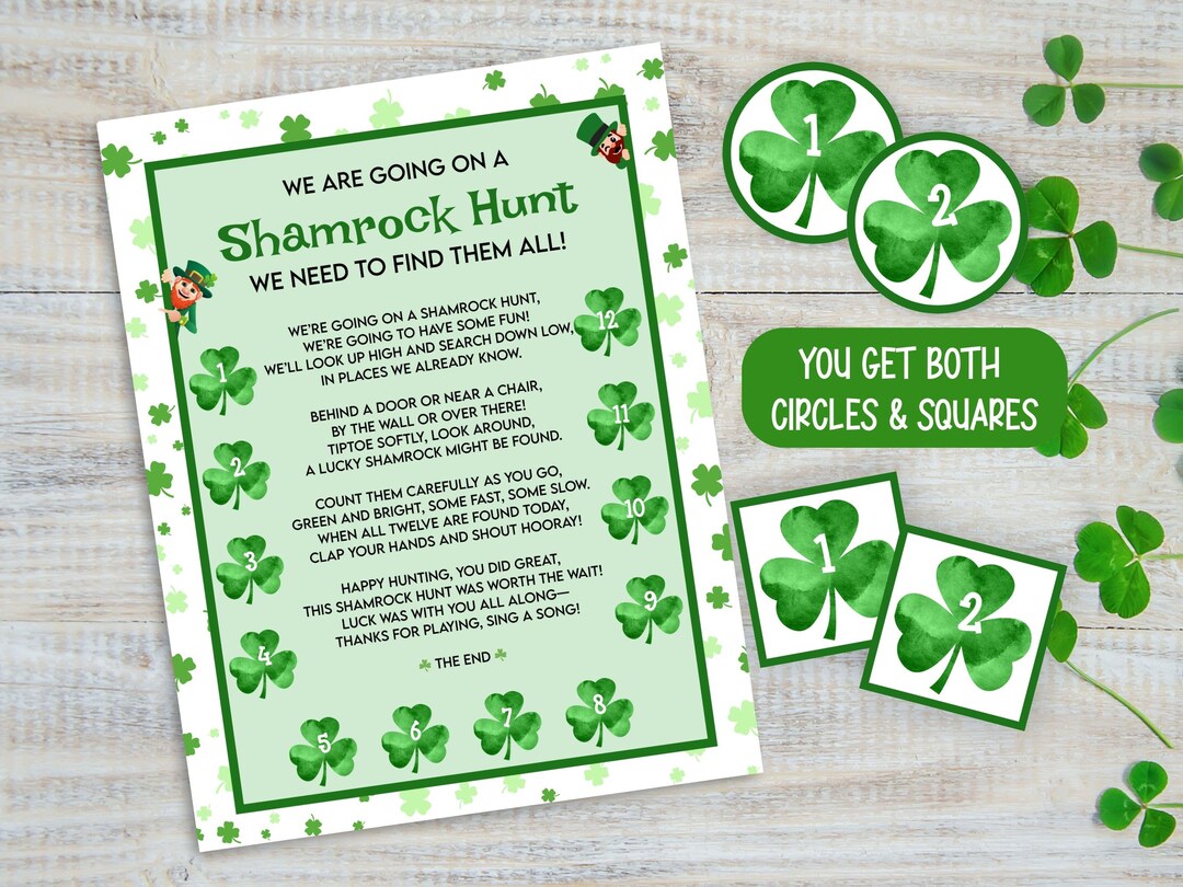 St Patrick's Day Scavenger Hunt, Printable St Patricks Game, Kids ...