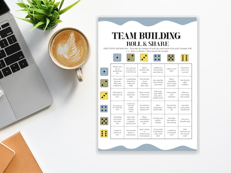 Team Building Roll and Share Game, Fun Office Dice Game for Coworkers ...