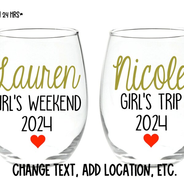 Girls Wine Trip Glasses - Etsy