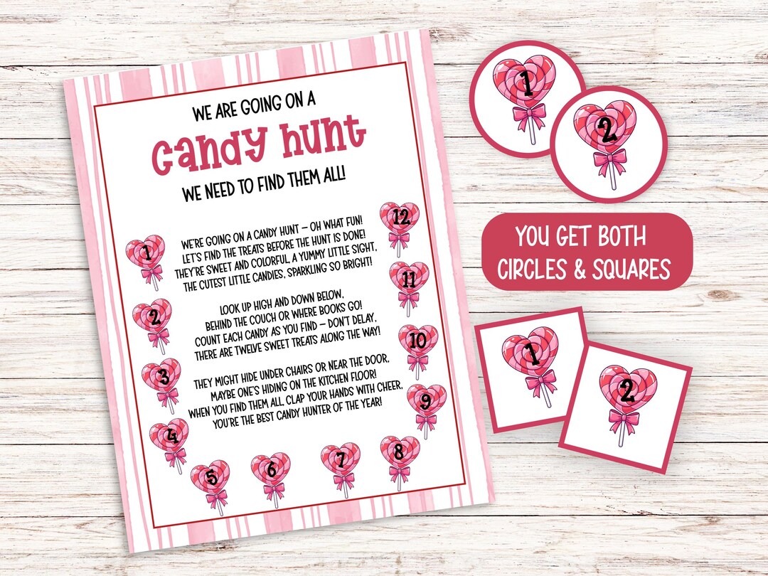Valentines Scavenger Hunt Game, Printable Valentines Game, Kids Games ...
