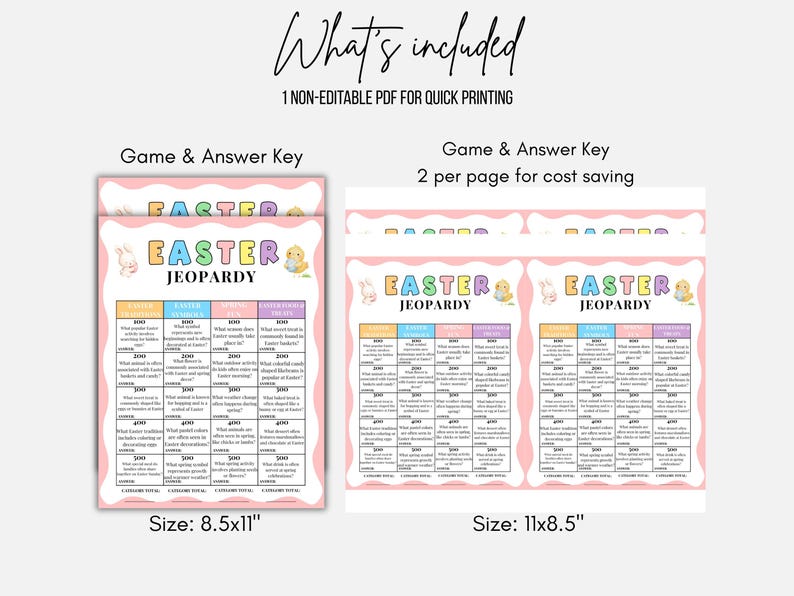 Easter Jeopardy Game, Easter Trivia Game for Kids Adults, Easter ...