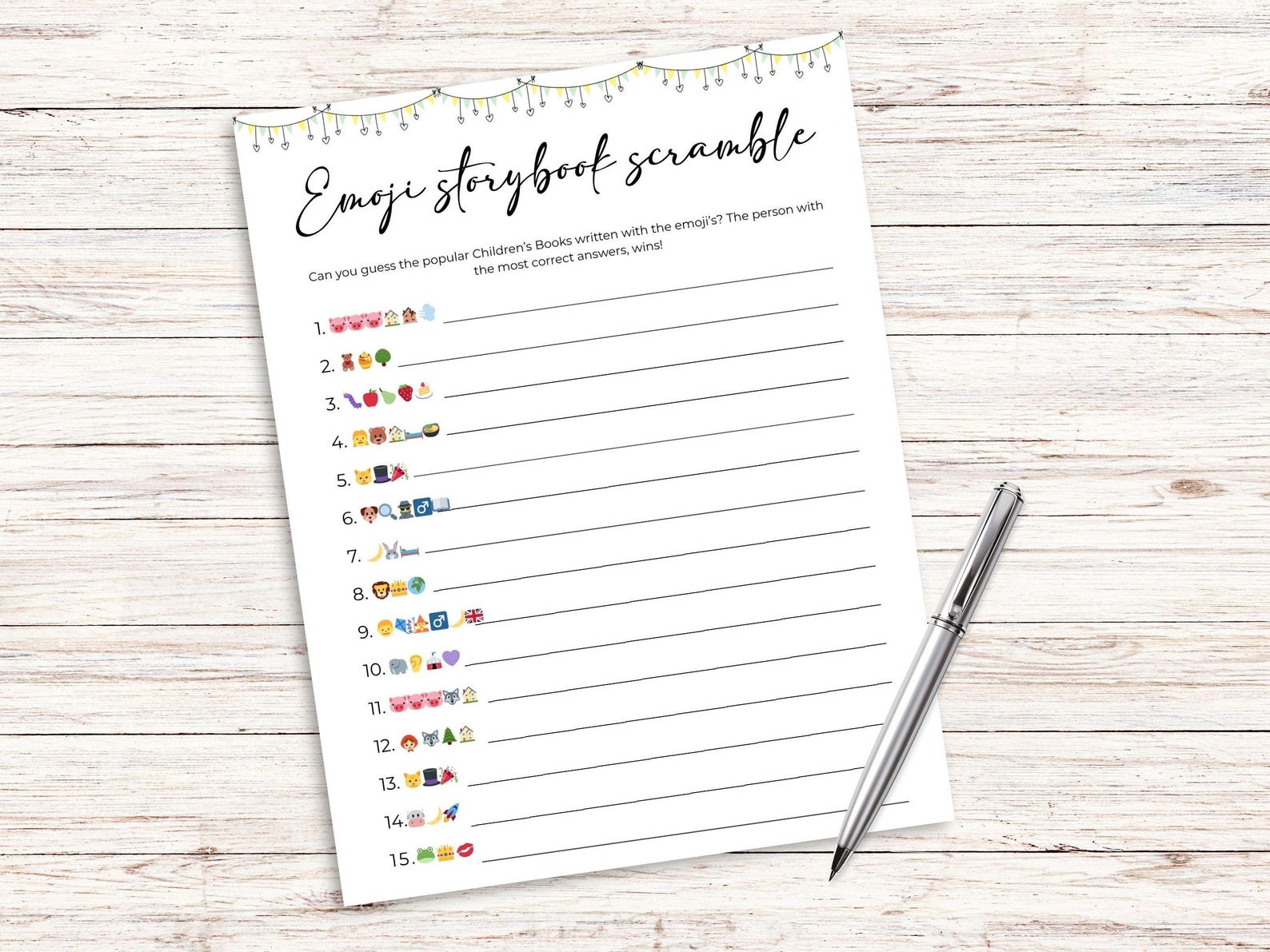 Juego de Pictionary de Emojis para Libros Infantiles, Juego de Emojis ...