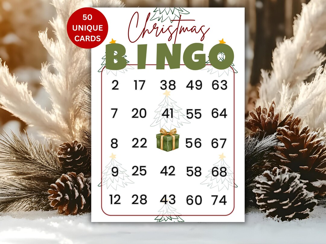 Christmas Bingo Cards, Printable Christmas Game, Christmas Kids Adults ...