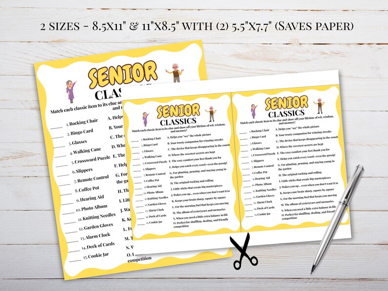 Senior Classics, Games for Senior Citizens, Matching Games, Seniors ...