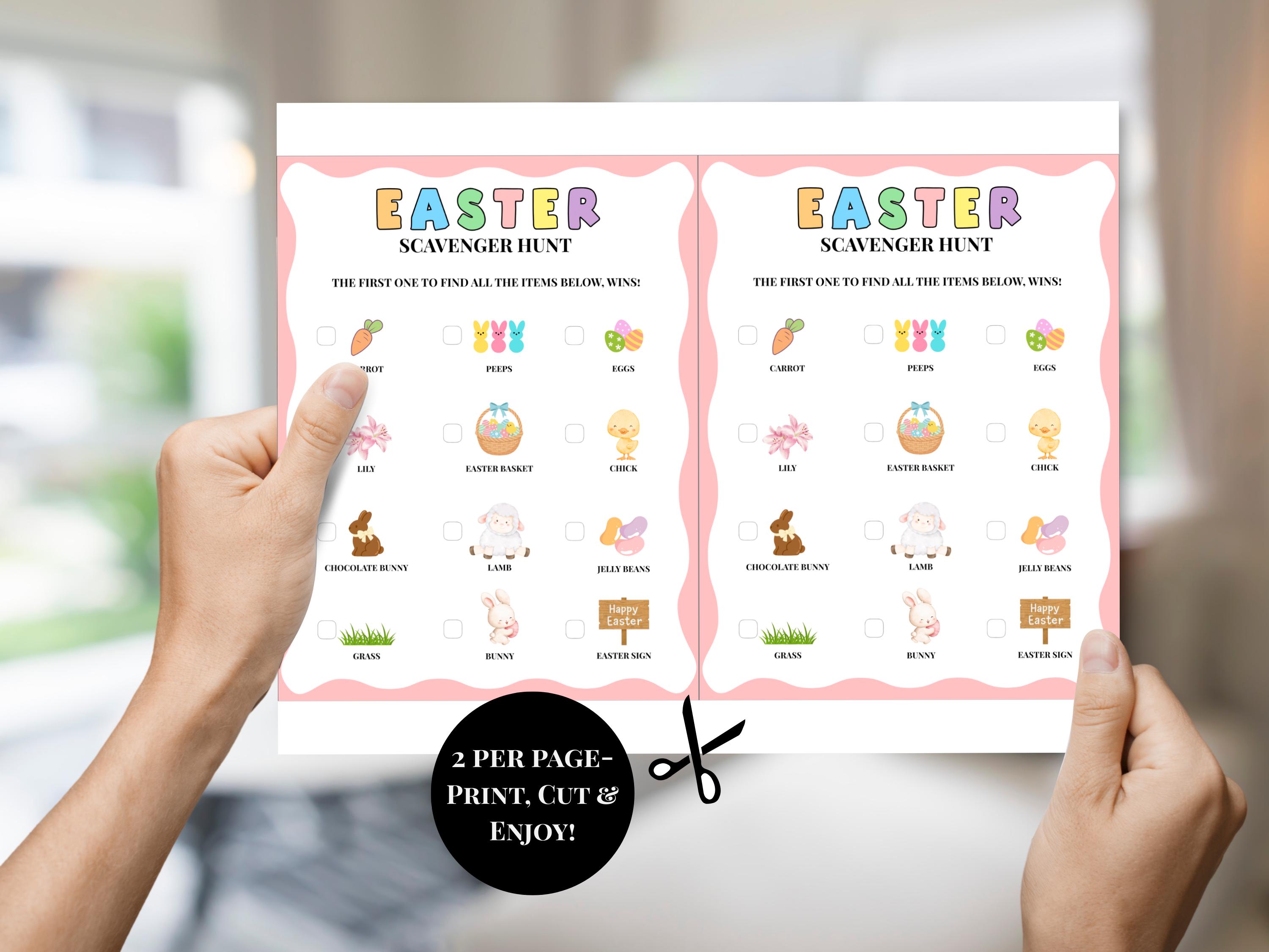 Easter Scavenger Hunt, Indoor Treasure Hunt for Kids, Easter Activity ...